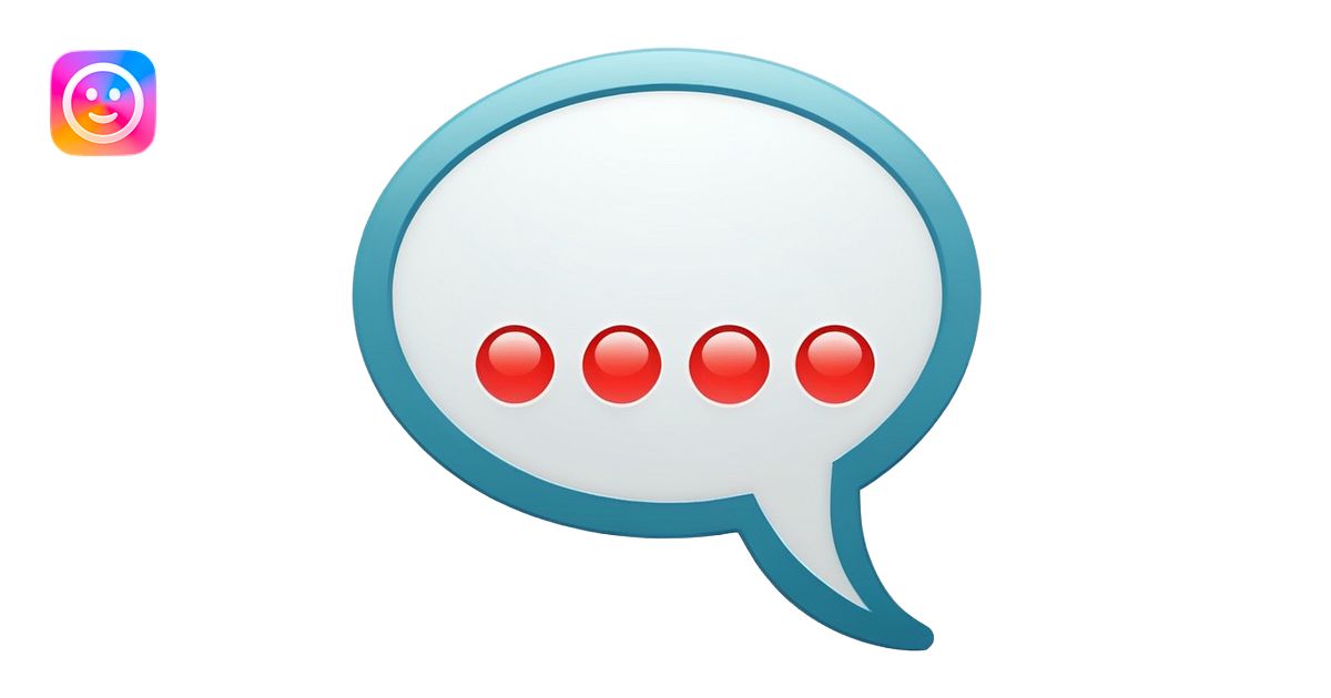 Speech bubble with three dots inside emoji | AI Emoji Generator