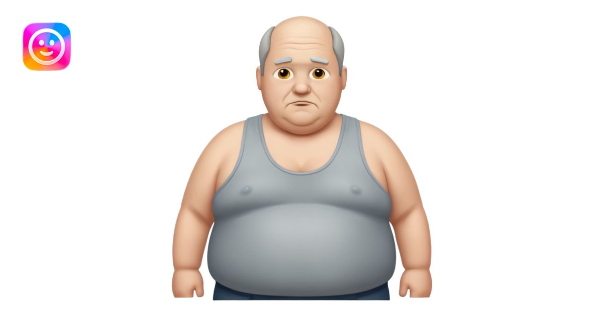 extremely obese middle aged white man in wifebeater with greasy hair ...