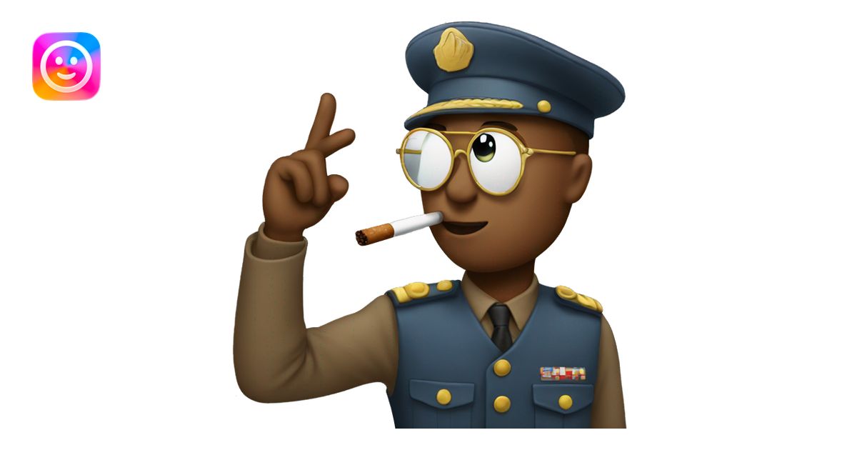 Saluting emoji smoking emoji | AI Emoji Generator