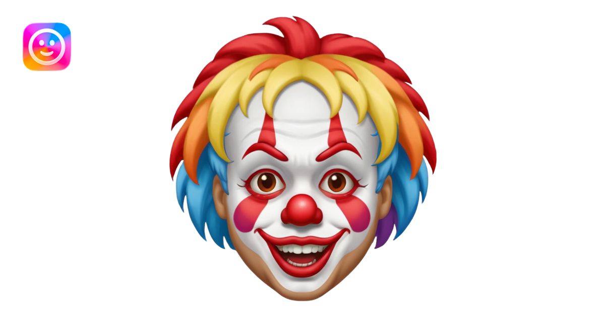 Clown dropping down to show butt be emoji | AI Emoji Generator