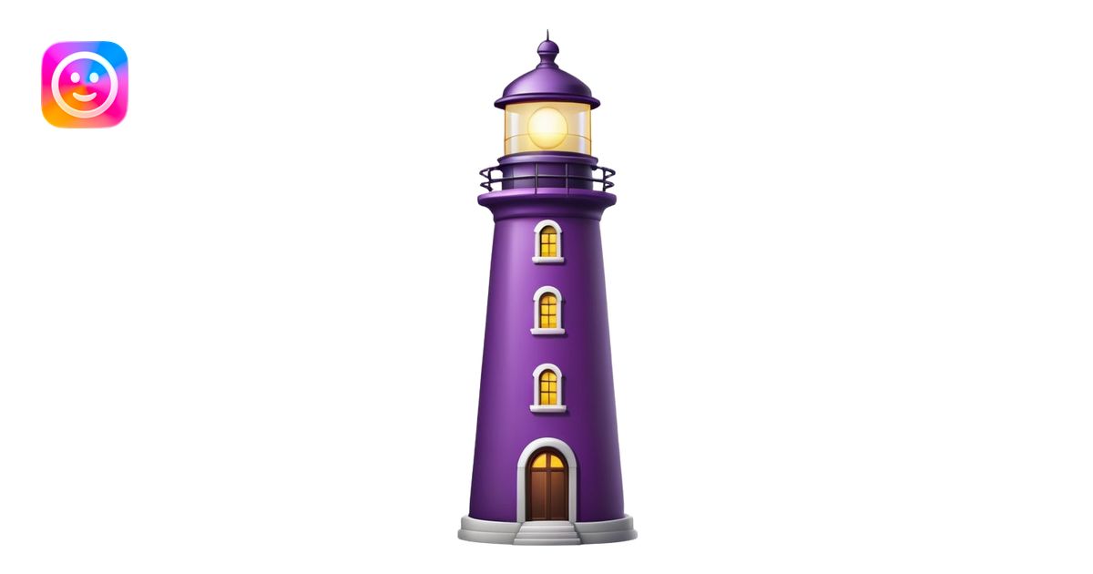Eggplant lighthouse emoji | AI Emoji Generator
