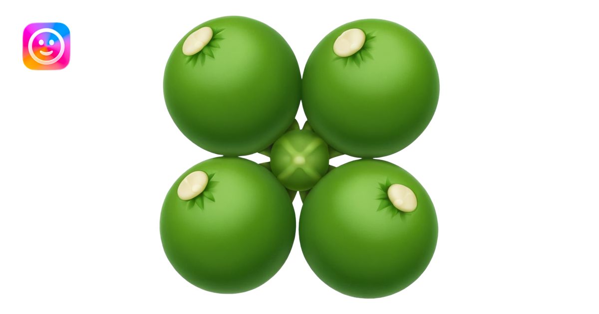 three pea balls emoji | AI Emoji Generator
