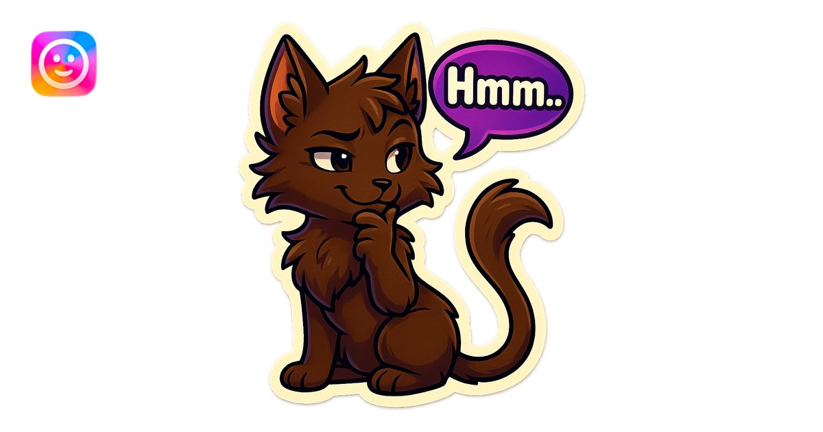 a dark-brown fluffy cute kawaii anthropomorphic furry anime cat-furry ...