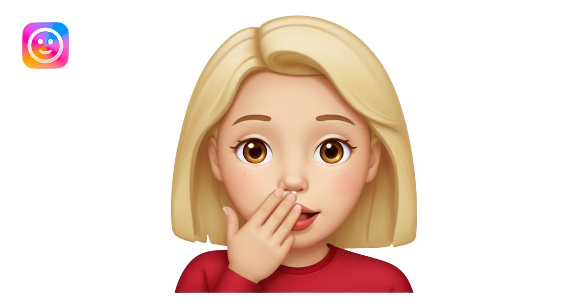 Hand over mouth with blushed cheeks more redness on cheek and smiling ...