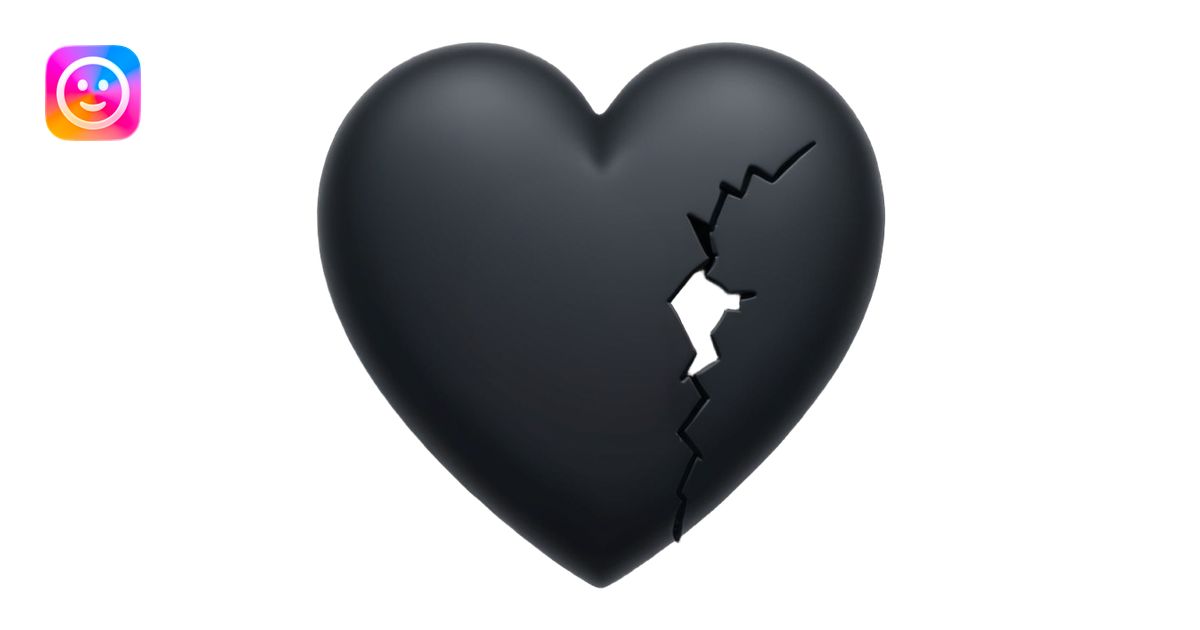 Corazon roto negro emoji | AI Emoji Generator