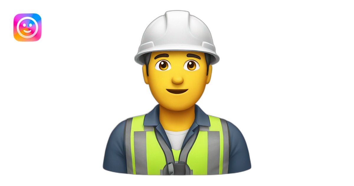 a man work with safety emoji | AI Emoji Generator