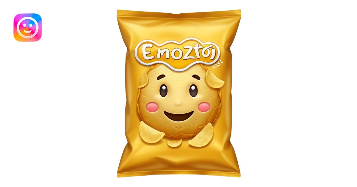 potato chip snacks bag no face emoji | AI Emoji Generator