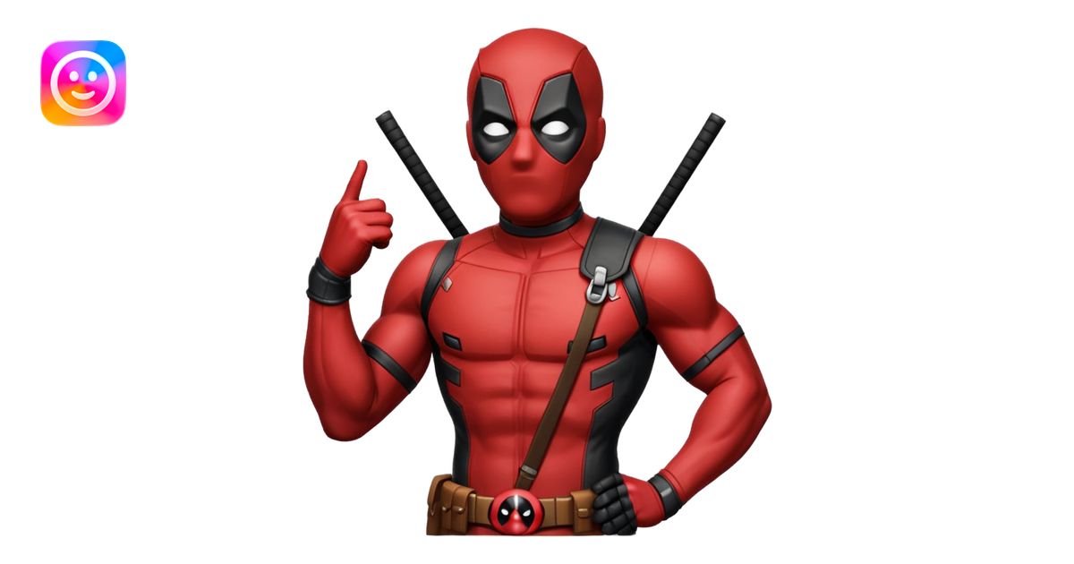 DeadPool from marvel rivals ass emoji | AI Emoji Generator
