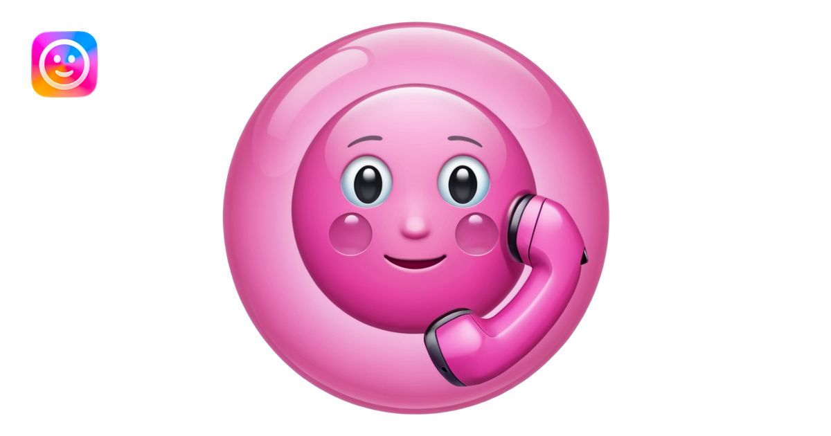 pink phone contacts bubble emoji | AI Emoji Generator