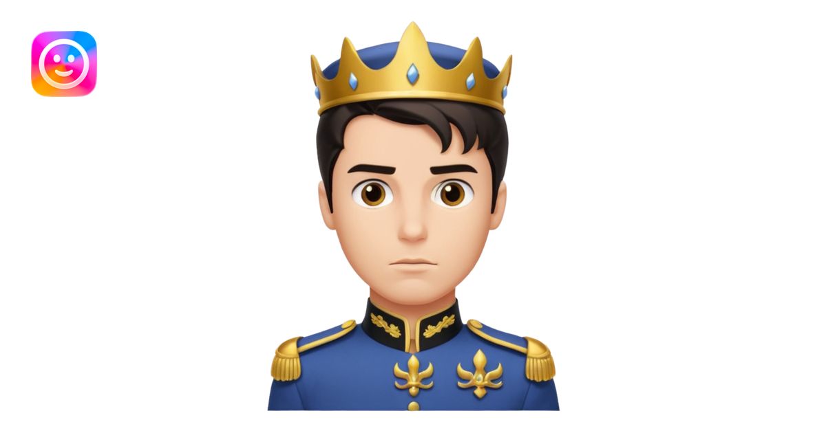 prince eric with serious facial expression and prince uniform emoji ...
