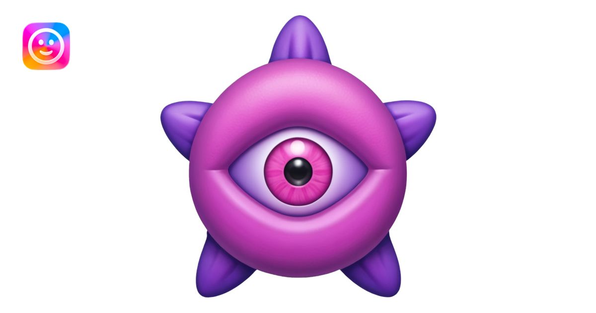 starro pink and purple with one round eye emoji | AI Emoji Generator