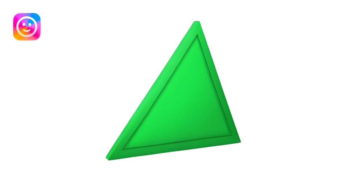 Green up triangle emoji | AI Emoji Generator