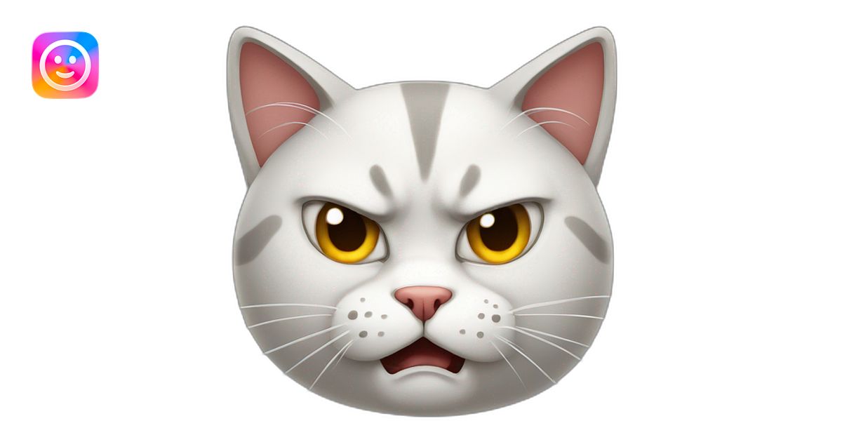 Angry cat emoji | AI Emoji Generator