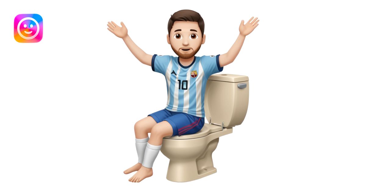 Messi dancing with skibidi toilet emoji | AI Emoji Generator