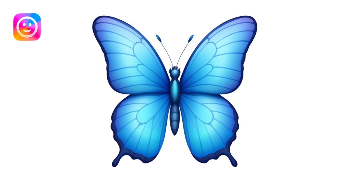 Blue butterfly emoji emoji | AI Emoji Generator