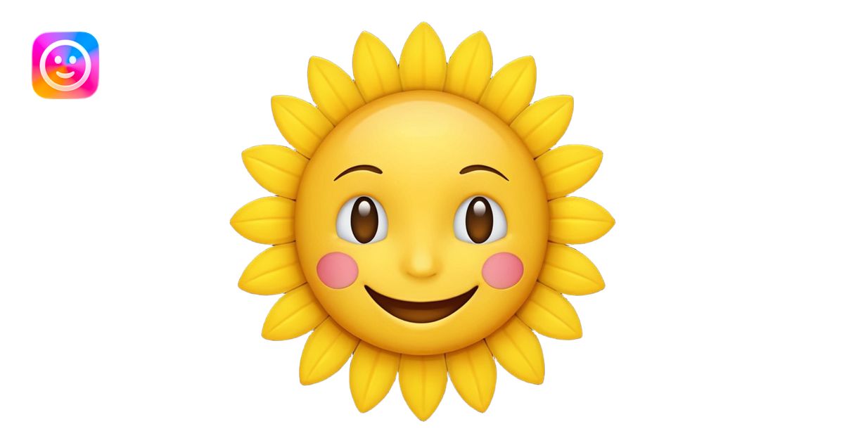 a sunshine emoji with a happy face emoji | AI Emoji Generator