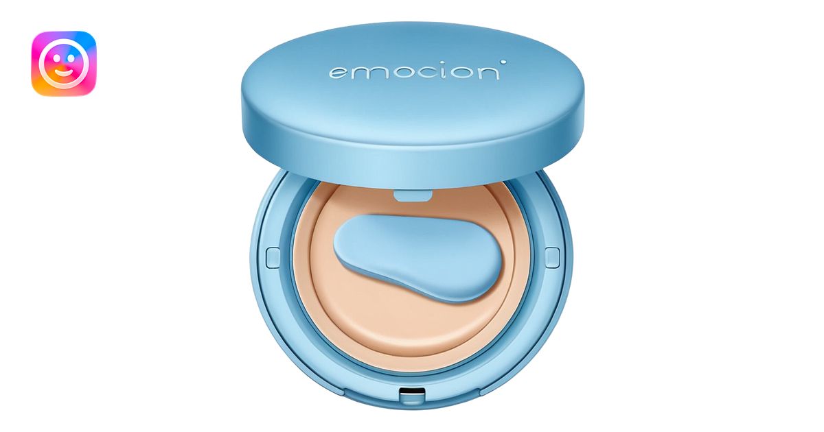 cushion foundation Pact in ligt blue color emoji | AI Emoji Generator