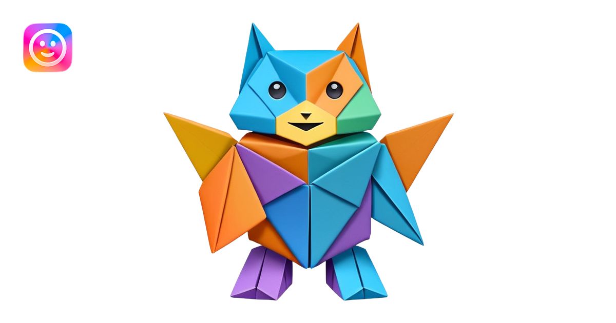 Un chatbot origami emoji | AI Emoji Generator