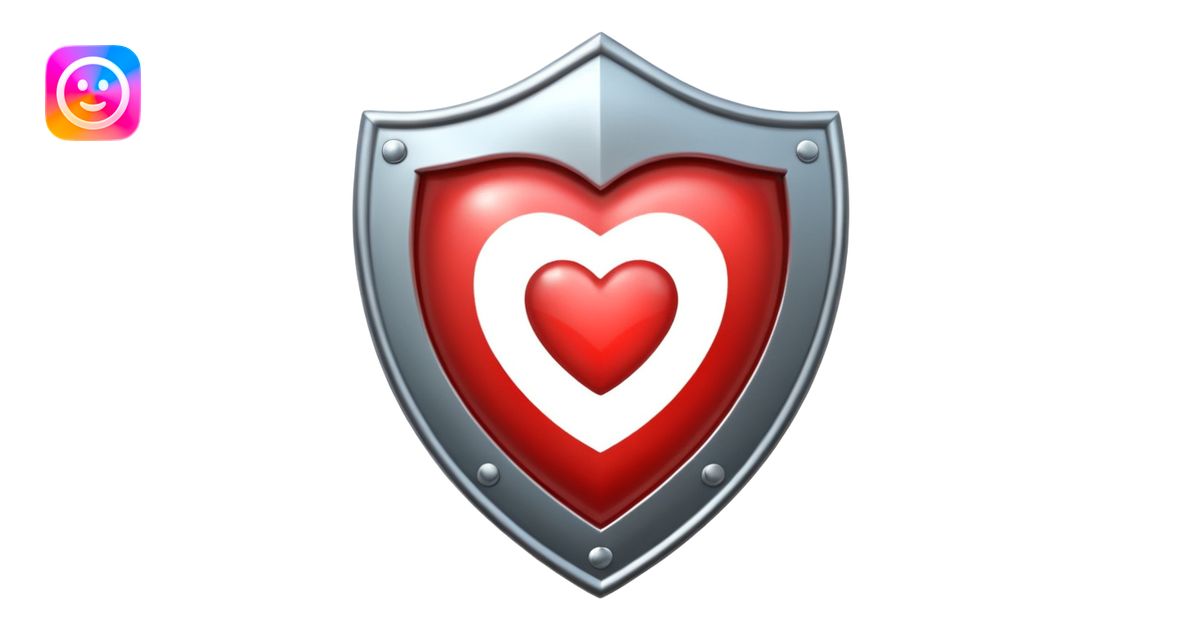 shield protecting a heart, life insurance emoji | AI Emoji Generator