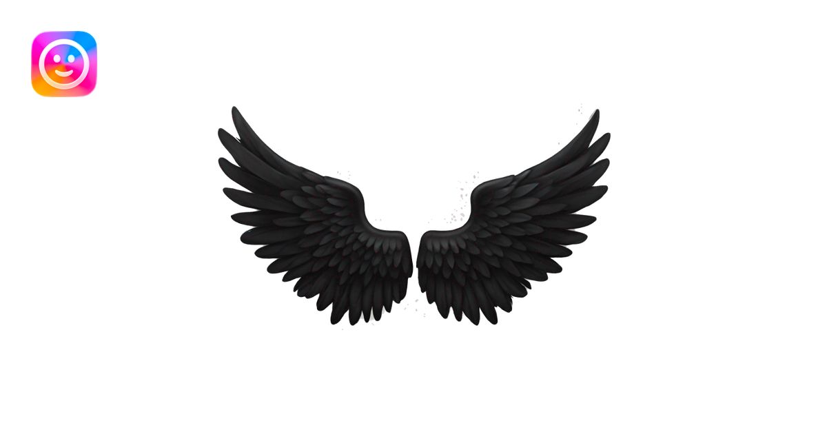 black angel wings emoji | AI Emoji Generator