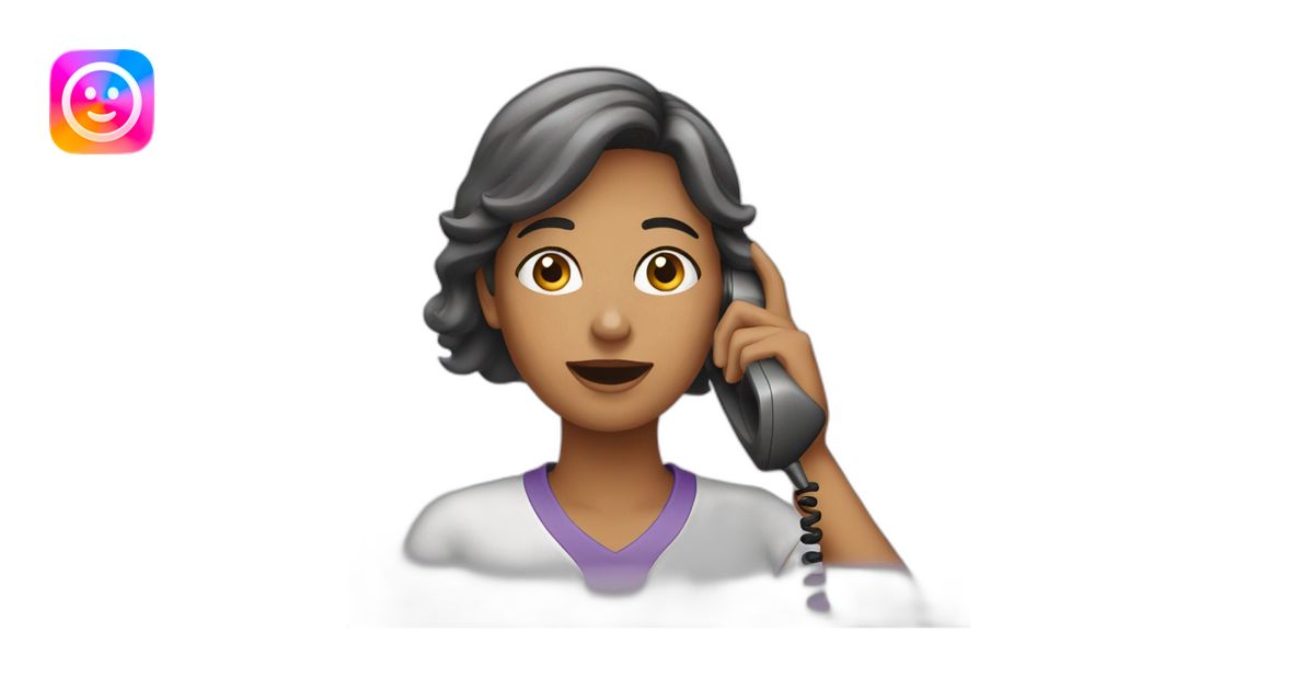 women phone call emoji | AI Emoji Generator