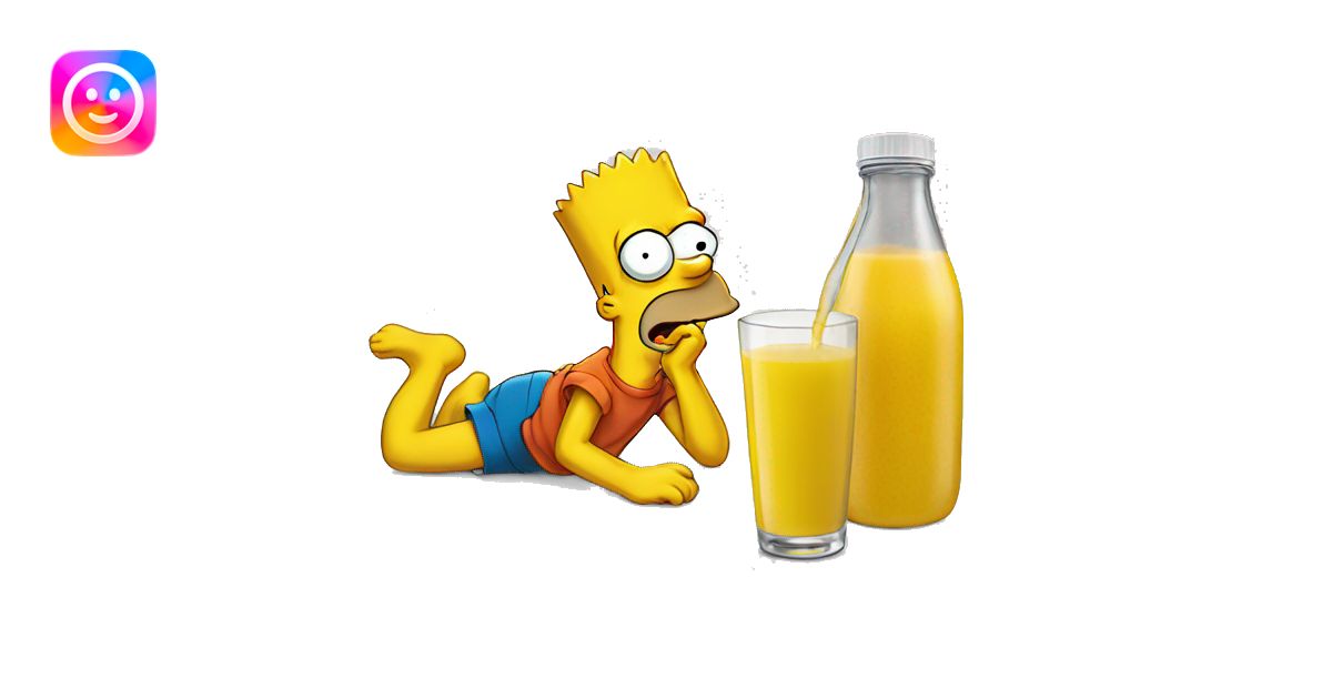 Bart simpson sort juice emoji | AI Emoji Generator