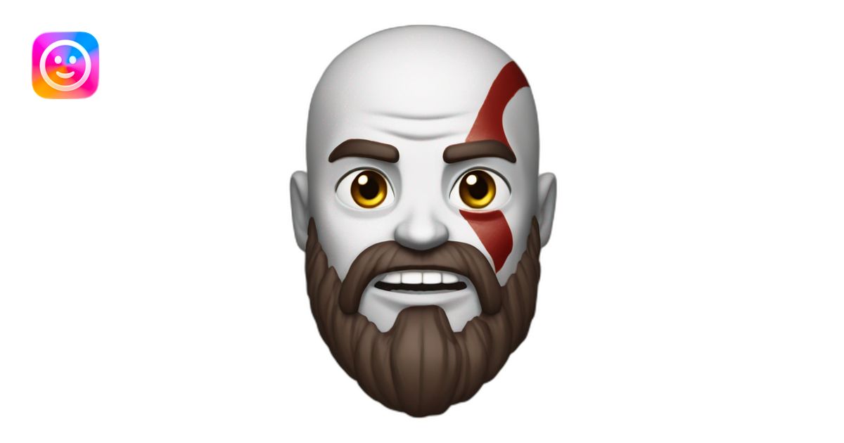 Kratos God of War emoji | AI Emoji Generator