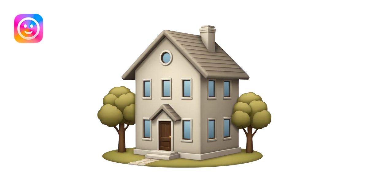 A House Emoji (like this one:🏡),but the color Is Greige Comfy emoji ...