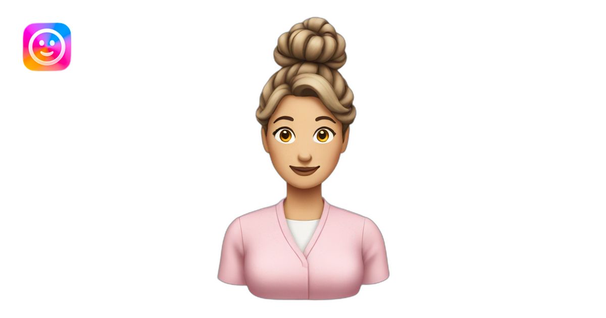 Lunch lady hair bun emoji | AI Emoji Generator