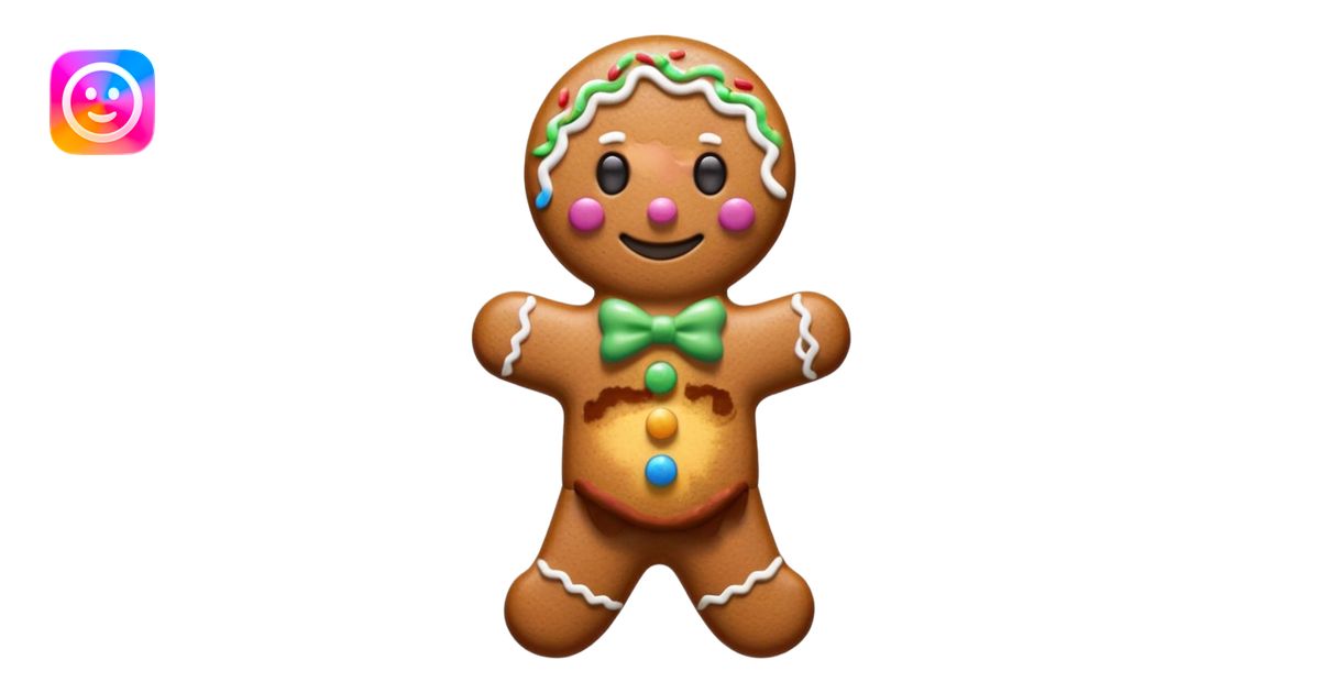 Frosted Cookie Man with sprinkles emoji | AI Emoji Generator
