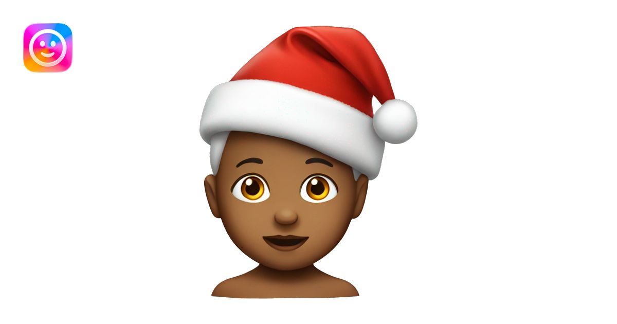Baby with Christmas hat emoji | AI Emoji Generator