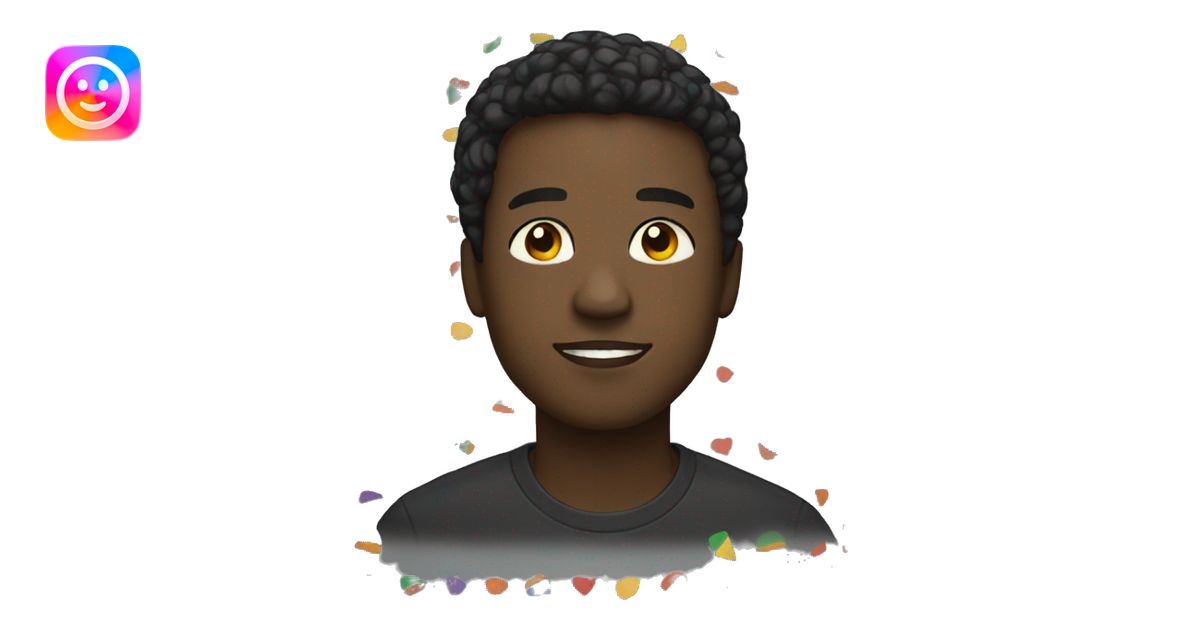 black guy with pride flag emoji | AI Emoji Generator