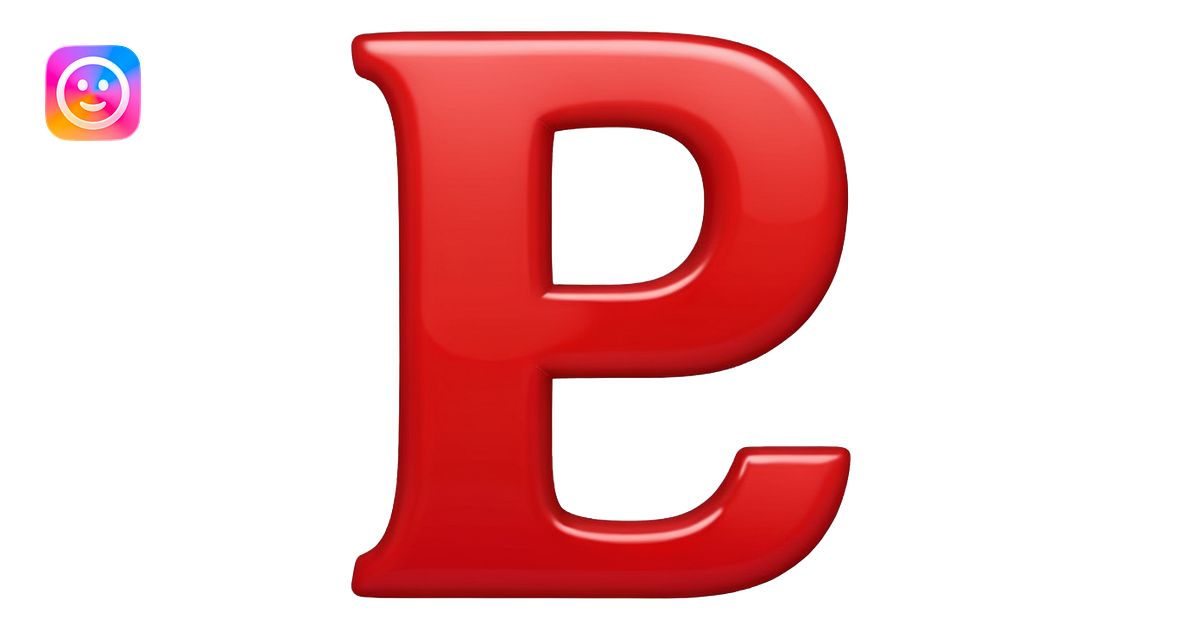 Una letra P y corazónes emoji | AI Emoji Generator