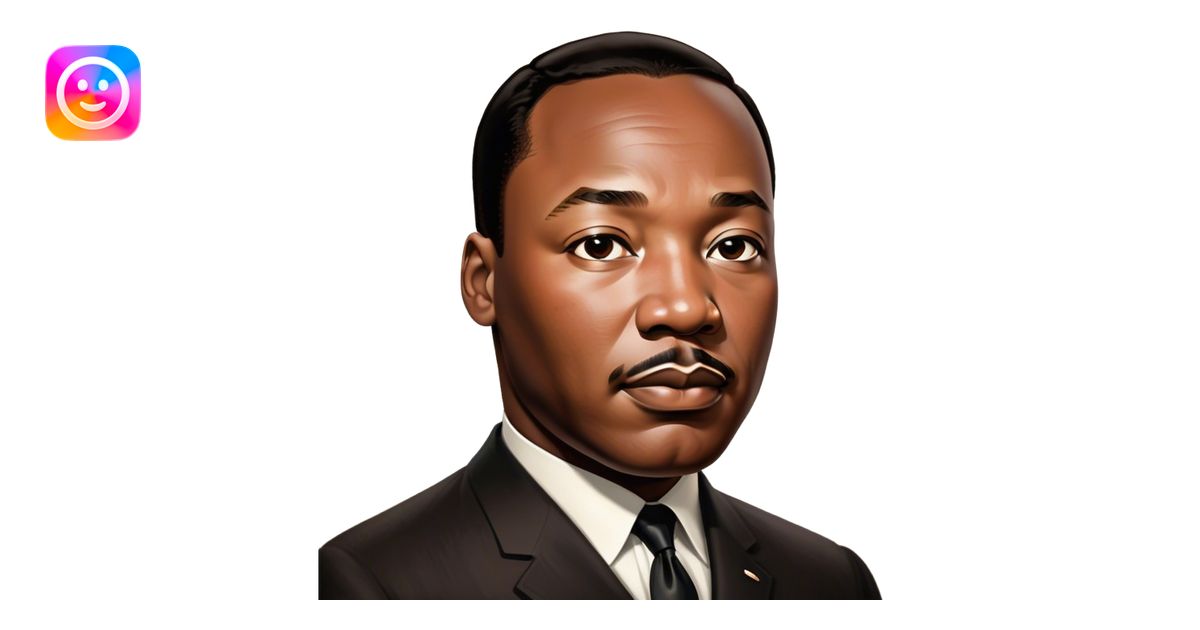 Cinematic Realistic Martin Luther King Jr. Portrait Emoji, depicted as ...