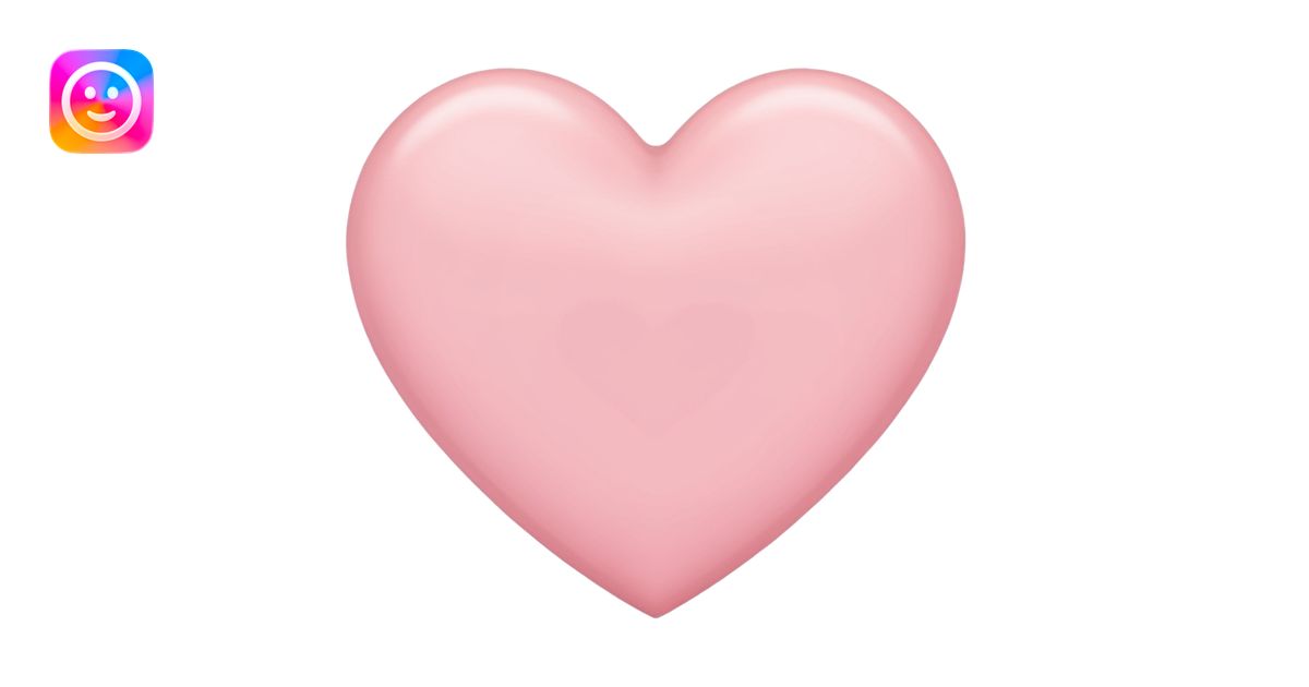 Licht roze hart without face emoji | AI Emoji Generator