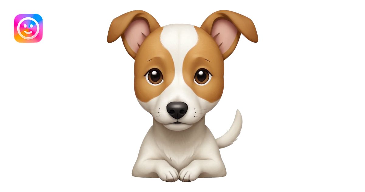 a full body facing front on of a buff white beagle cross jack russell ...