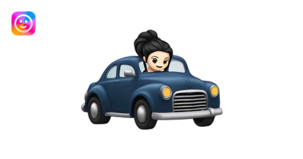 Amy Lee driving car emoji | AI Emoji Generator