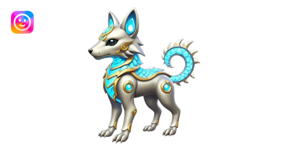 Protogen-Primagen-animal-fantasy-creature, full body emoji | AI Emoji ...