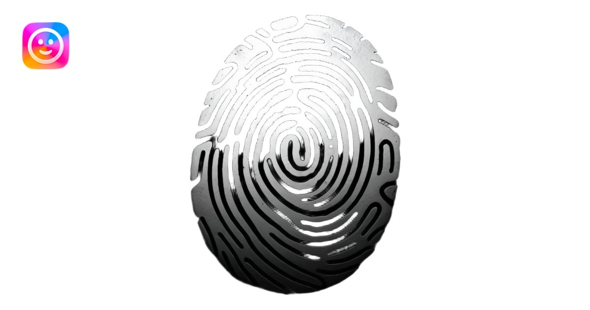 iphone like black fingerprint emoji | AI Emoji Generator