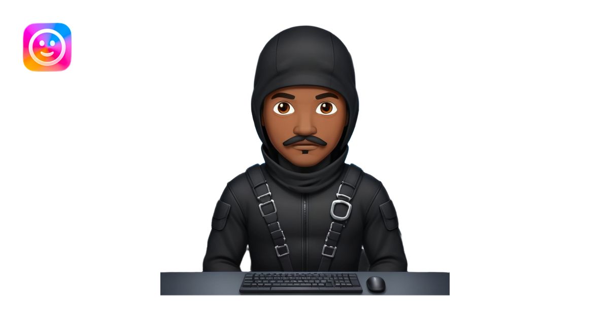 african-american mustache mercenary black asymmetrical ninja hacker ...