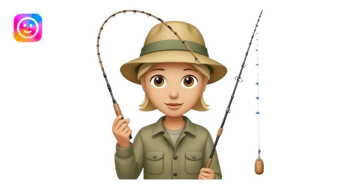Road casting a fishing line emoji | AI Emoji Generator