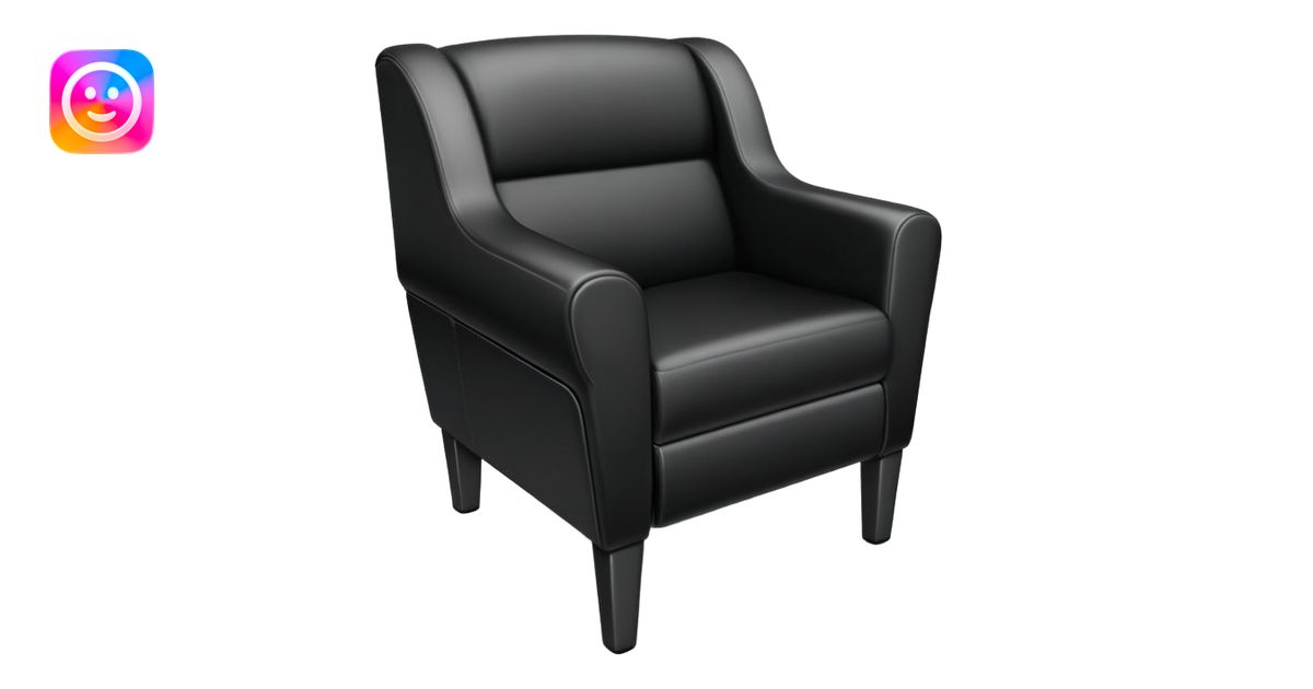 Black kick out chair emoji | AI Emoji Generator