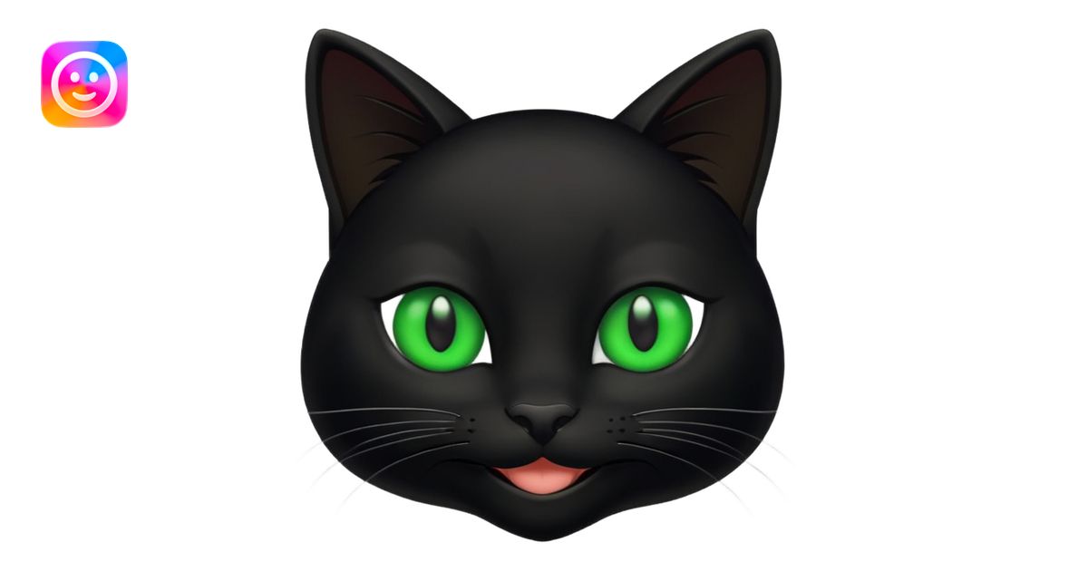 black cat smiling emoji | AI Emoji Generator