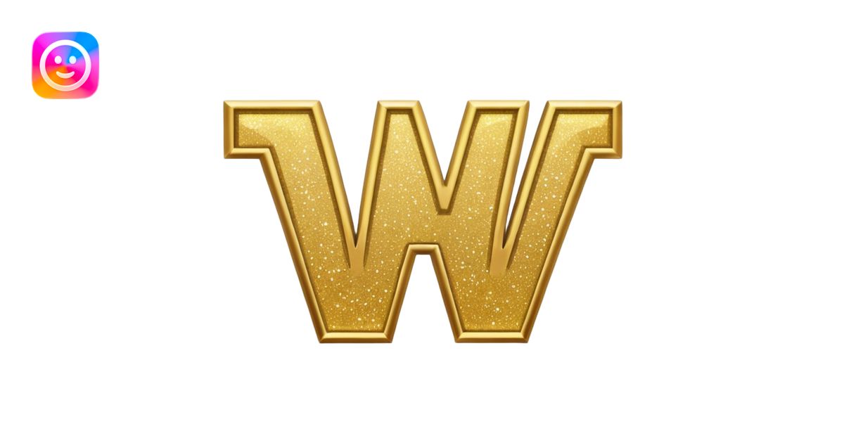 The word wonderful with glitter emoji | AI Emoji Generator