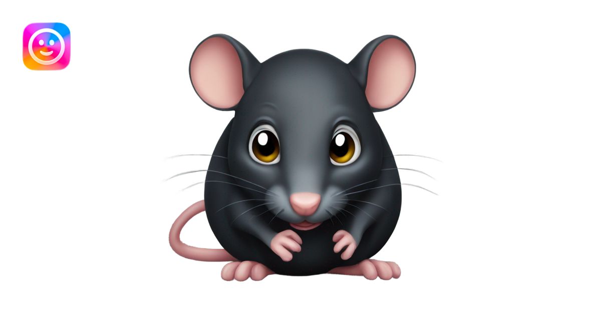 Black rat is in shock emoji | AI Emoji Generator