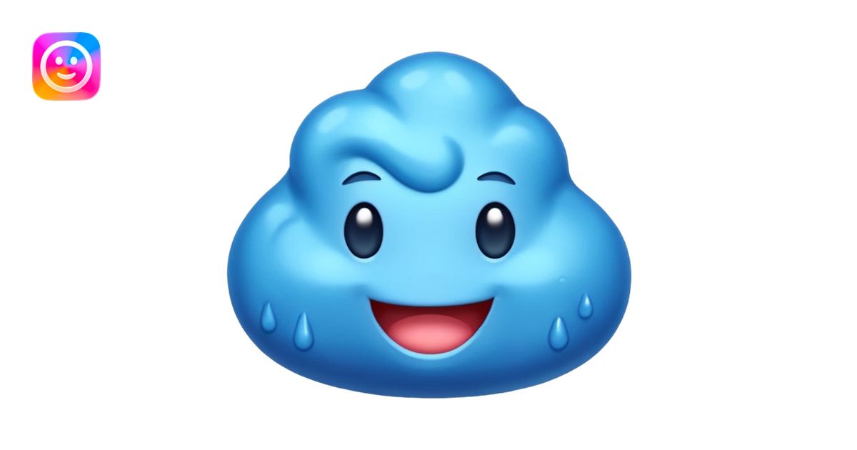 emoji con una textura irregular como un slime y con diferentes tonos de ...