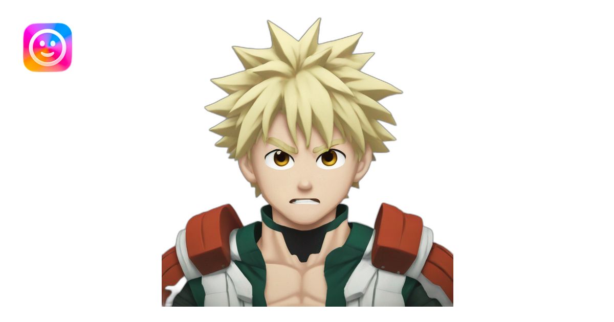 Bakugo my hero academia angry emoji | AI Emoji Generator