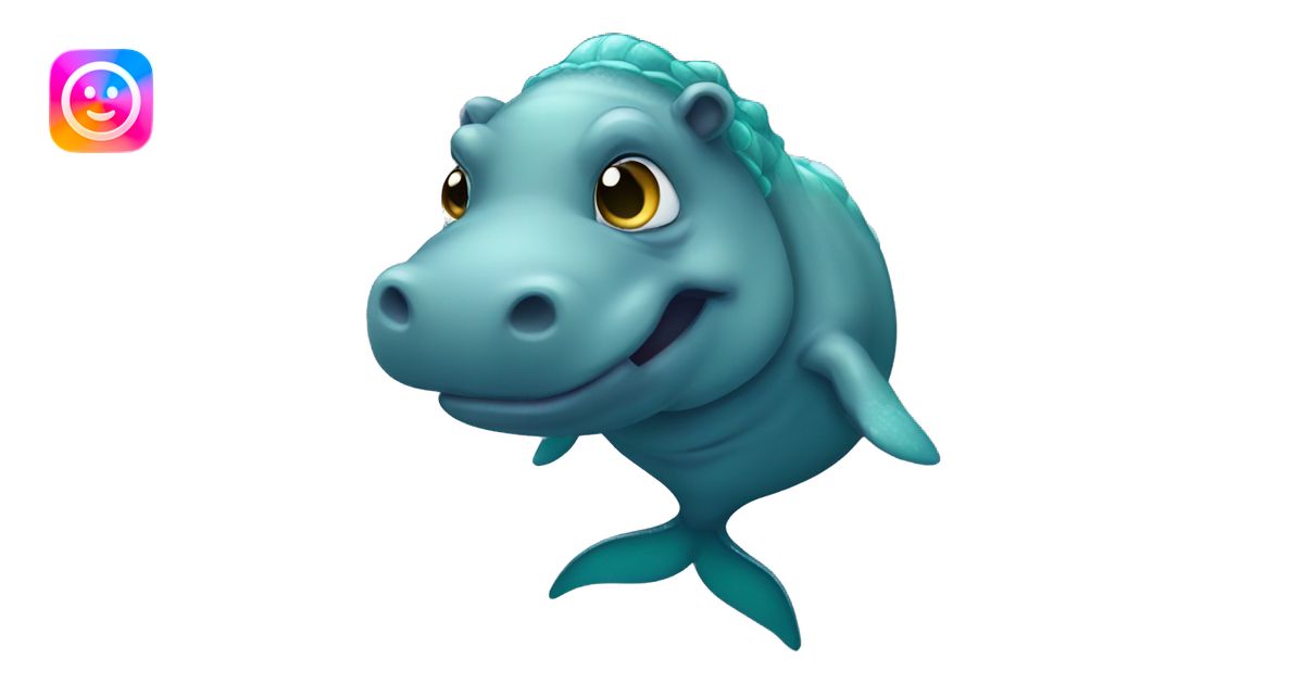 mermiad hippo emoji | AI Emoji Generator