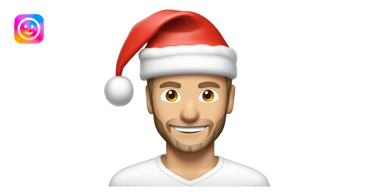 David Beckham with santa hat emoji | AI Emoji Generator