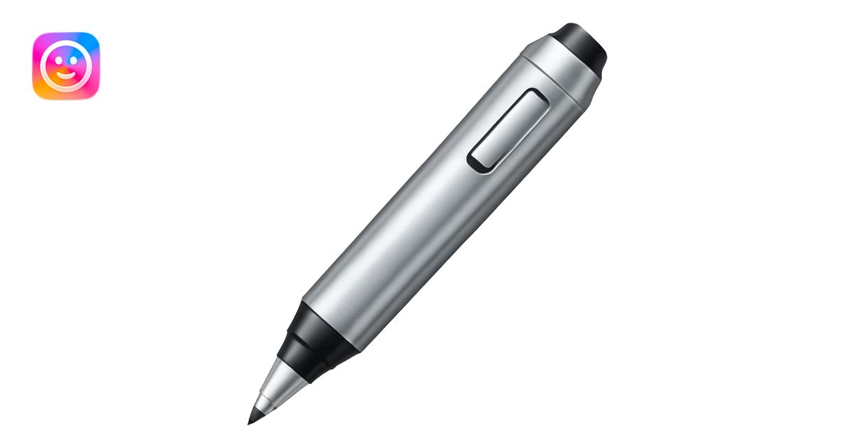 a silver bold marker like a sharpie with a large tip emoji | AI Emoji ...